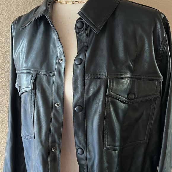 Jackets & Coats | Oversized Faux Leather Shacket | Poshmark